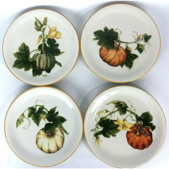 Williams Sonoma | Dining | Williams Sonoma Botanical Pumpkin Plates Set ...